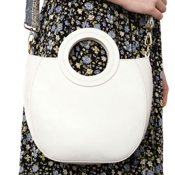 Joy Susan | Bags | Coco Circle Handle Handbag White | Poshmark